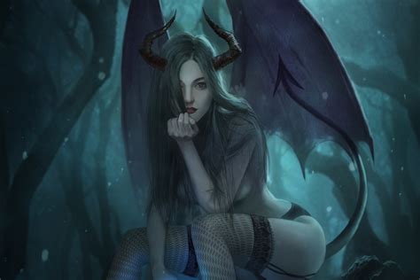 Wallpaper Fantasy Art Fantasy Girl Wings Demon Succubus 1920x1280 Wallpapermaniac