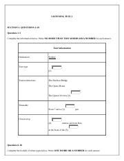 Listening Test Docx Listening Test Section Questions