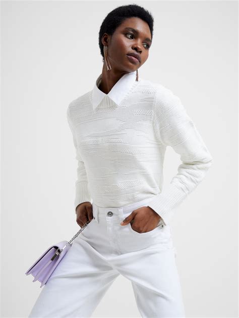 Kimmi Knit Jumper Summer White French Connection Uk