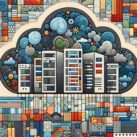 Felt Art Patchwork Cloud Computing Infrastructure Data Centers