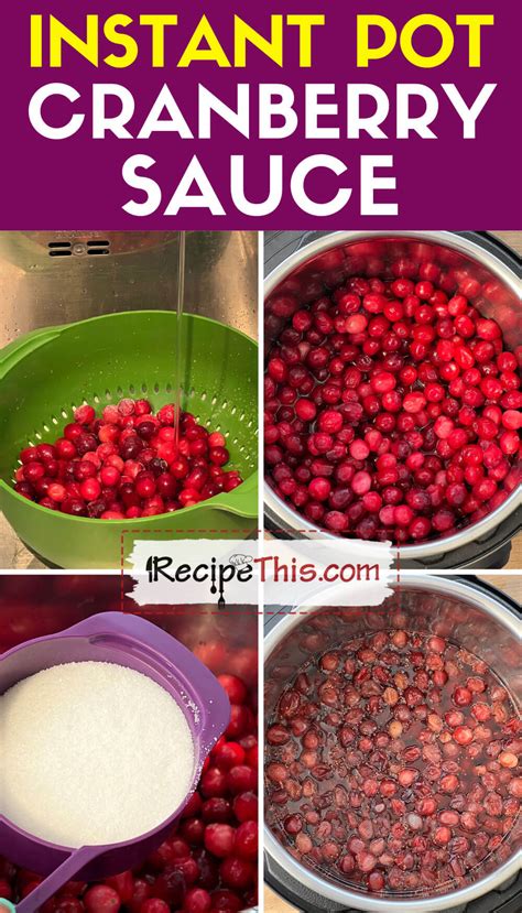 Instant Pot Cranberry Sauce Recipe This