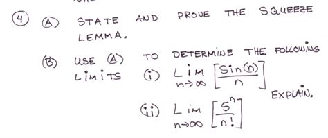 Solved The Prove Squeeze 4 And State Lemma To Use 6
