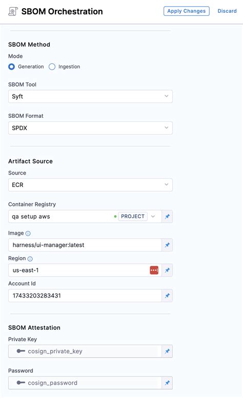 Generate And Manage Software Bill Of Materials Sbom Harness