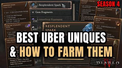 Rob2628 The Best Uber Uniques And How To Farm Them In Season 4 Diablo 4