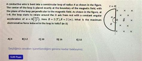 solved texts a conductive wire is bent into a semicircular loop of