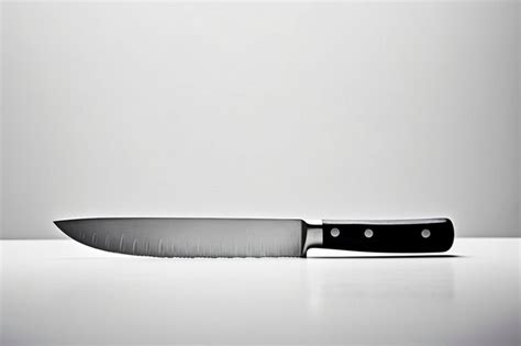 Uma Faca De Cozinha Afiada Isolada Em Um Fundo Branco Pronto Para