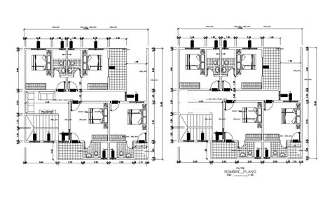 Plan Of Residential House 12 00mtr X 10 80mtr With Detail Dimension In