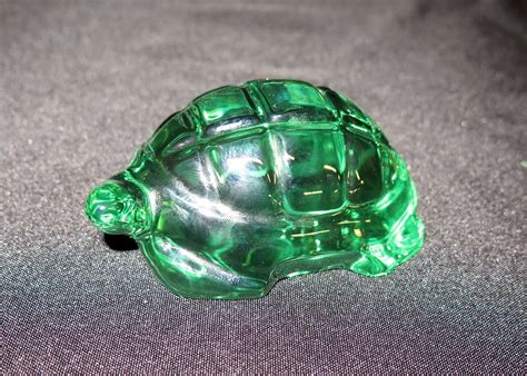 Baccarat France Green Glass Turtle Figurine Oahu Auctions