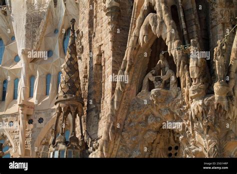 Close Up View Of Intricate Stone Carvings On The Facade Of A Famous Architectural Landmark