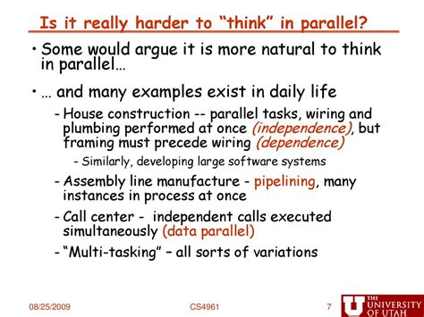 Cs4961 Parallel Programming Lecture 2 Introduction To Parallel