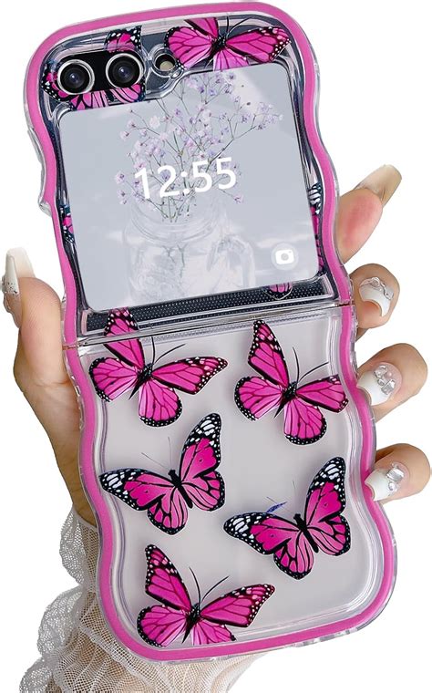 LAPOPNUT Coque Pour Samsung Galaxy Flip Z5 5G Cadre Mignon Vagues