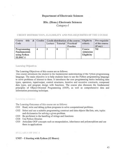 Electronics Complete Syllabus Pdf