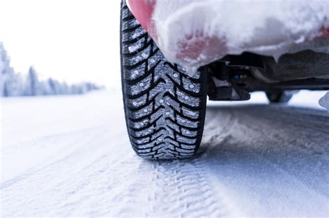 Premium Photo Close Up Of Snow Covered Tyre