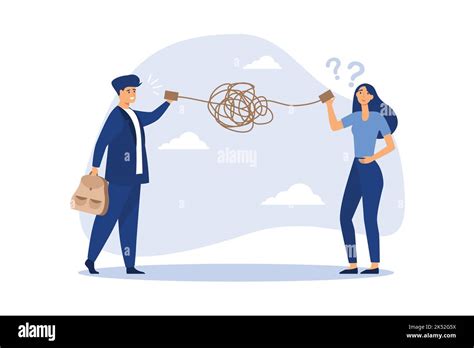 Bad Communication Misunderstanding Create Confusion In Work