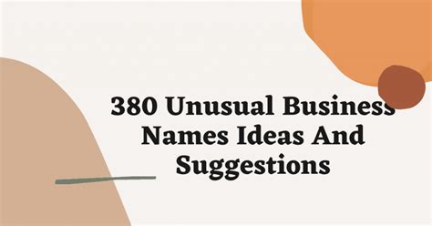380 Ideas Y Sugerencias De Nombres Comerciales Inusuales Nombres Db