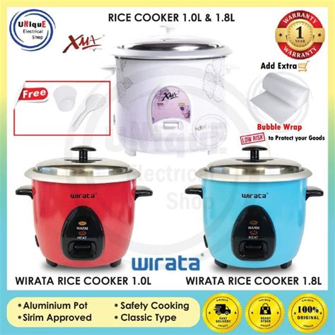 Xma Electric Rice Cooker 1 0l Wirata Rice Cooker 1 0l 1 8l Smart