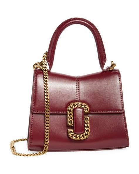 Marc Jacobs Structured Leather Mini Top Handle Bag Lyst