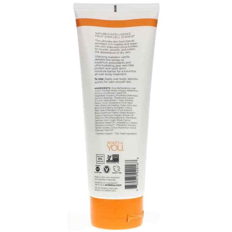 Mandarin Vanilla Body Lotion Vitalizing Formula Andalou Naturals