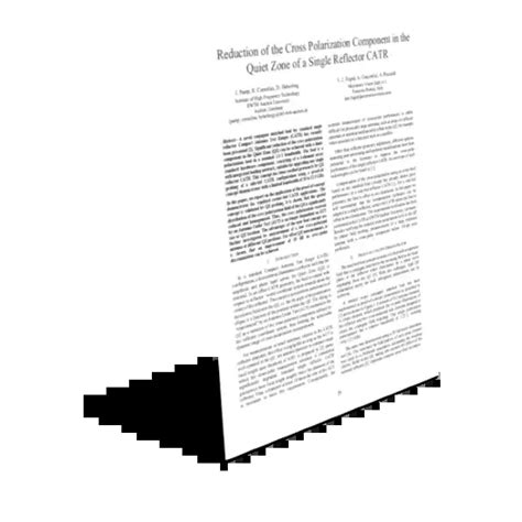 Reduction Of The Cross Polarization Component In The Quiet Zone Of A