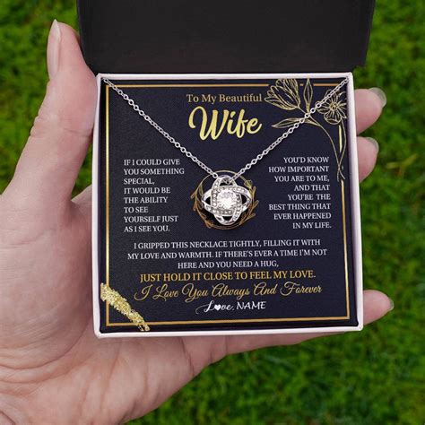 Personalized To My Beautiful Wife Necklace From Husband My Love Wife
