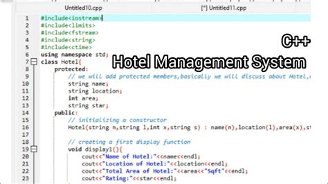 C Hotel Management System Project C Oop Dsa Youtube