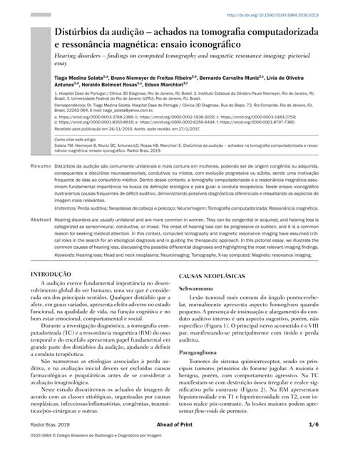 Pdf Hearing Disorders Findings On Computed Tomography And Magnetic