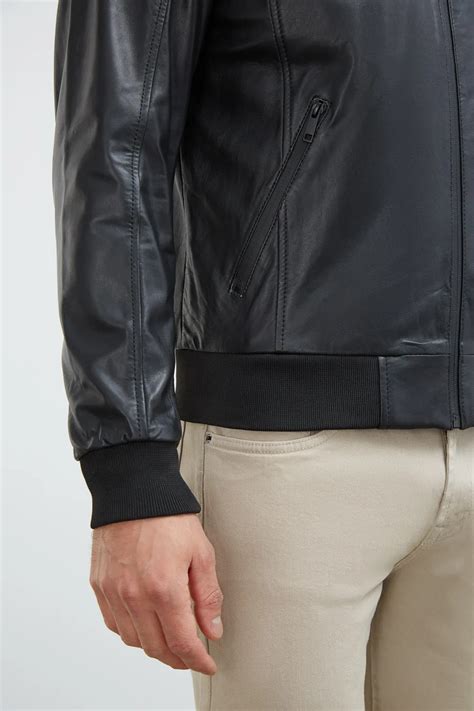 Кожаный бомбер Urban Fashion For Men 682262003 цены в Москве, купить ...