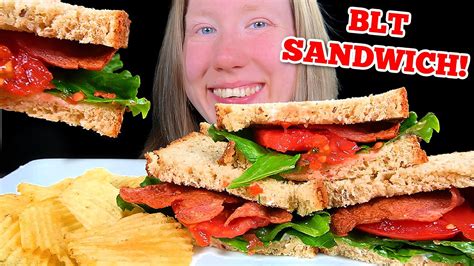 Asmr Blt Sandwich Mukbang Eating Sounds Youtube