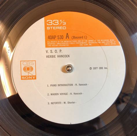Herbie Hancock ‎ Vsop 中古レコード通販・買取のアカル・レコーズ