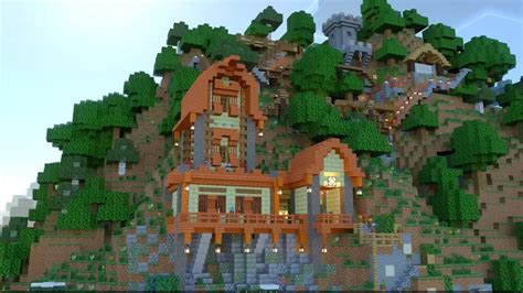 Montain Redstone House Minecraft Map