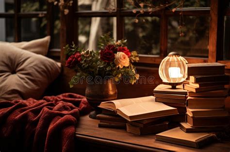 Bookstagrammer Creating Content With A Book Cozy Reading Nook With