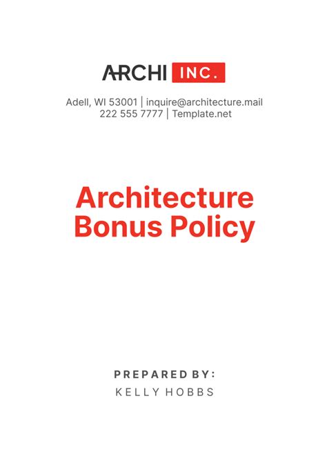 Free Architecture Bonus Policy Template To Edit Online