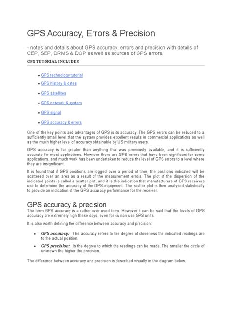 Gps Accuracy Pdf Metrology