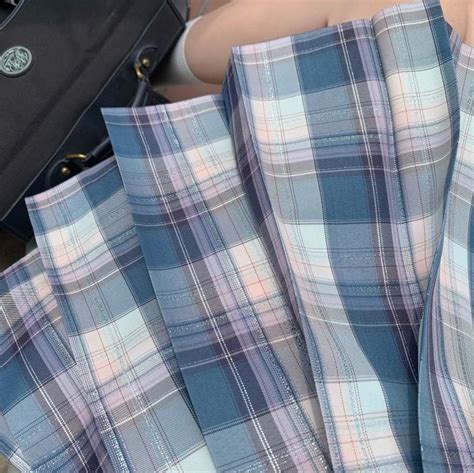 春日部月涉银河现货原创银线蓝格裙jk制服正统少女百褶优等 虎窝淘