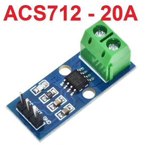 โมดูลวัดกระแส Acs712 Range 20a Hall Current Sensor Module Dc And Ac