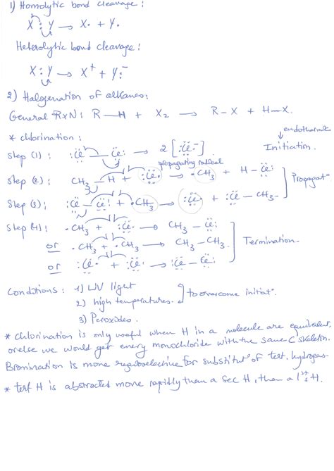 Solution Introduction To Free Radicals Organic Chemistry Summary
