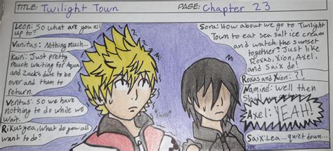 Kingdom Hearts Sora And Kairi And Roxas And Namine Drawing