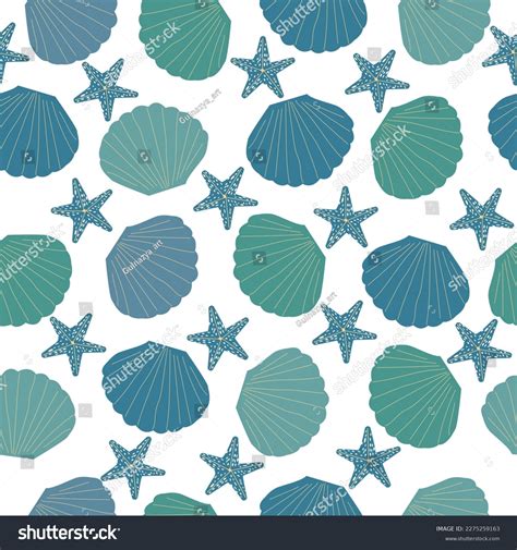 Seashell Pattern Background