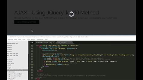 Ajax Jquery Load Method Tutorial Youtube