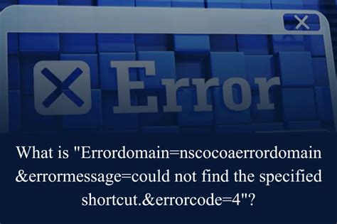 Solve Errordomainnscocoaerrordomainanderrormessagecould Not Find The