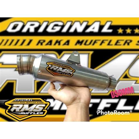 Slincer Knalpot RMS Muffler Original Kompetisi P25cm Sarangan Separo