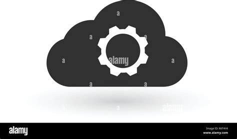 Cloud Storage Settings Linear Icon Web Hosting Preferences Cloud Computing With Cogwheel