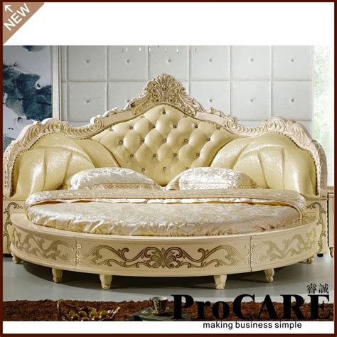 Modern European Elegant Noble Style King Size Round Bed Price In Beds
