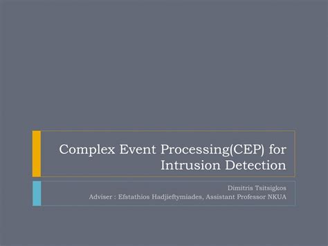 Ppt Real Time Intrusion Detection Framework Using Cep In Iot Networks