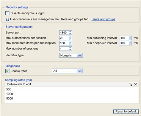 Opc Ua Server Configuration