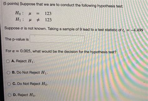Solved 5 Points Suppose That We Are To Conduct The