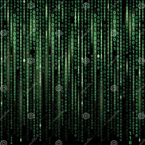 Strom Des Binär Code Auf Schirm Abstrakter Vektor Vektor Abbildung