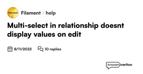 multi select in relationship doesn t display values on edit filament