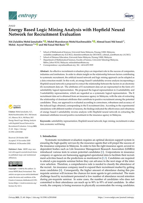 pdf energy based logic mining analysis with hopfield neural network