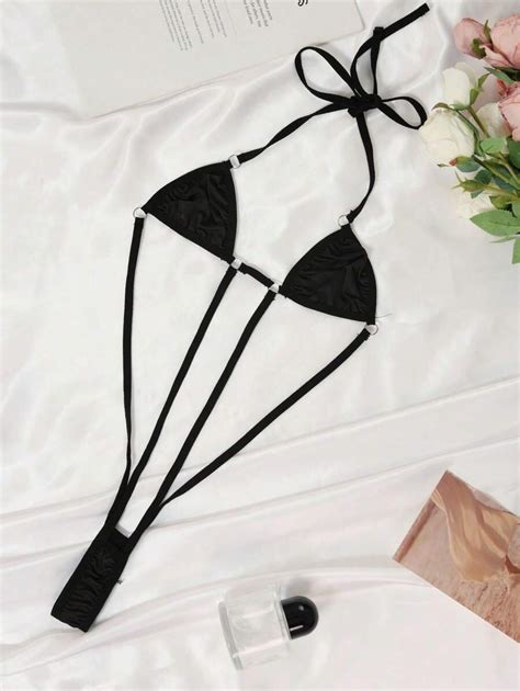 2025sexy Lingerie New Valentines Day Sexy Halter Neck Three Point Sexy